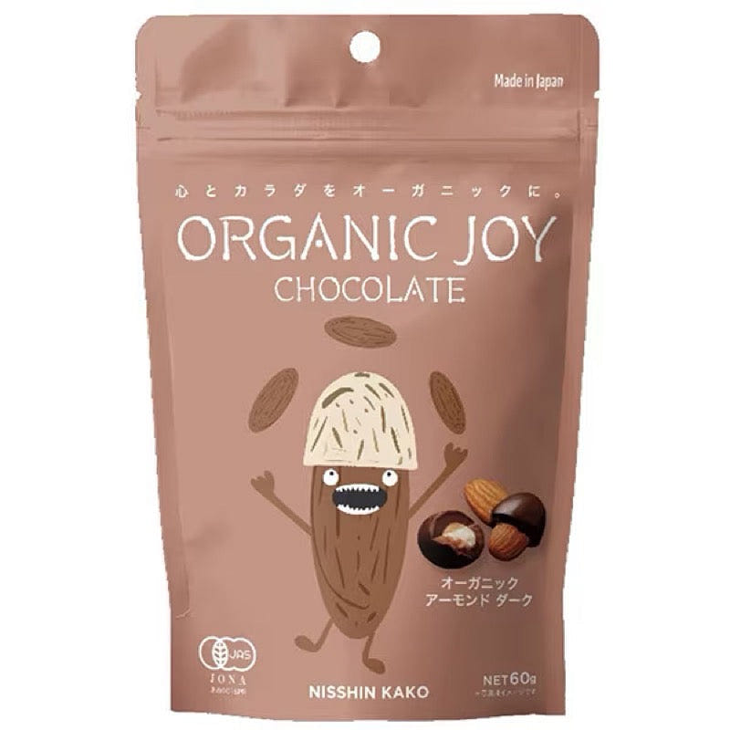 Nissin Kako Organic Joy Chocolate Almond Dark 60g 1 each - Weee!