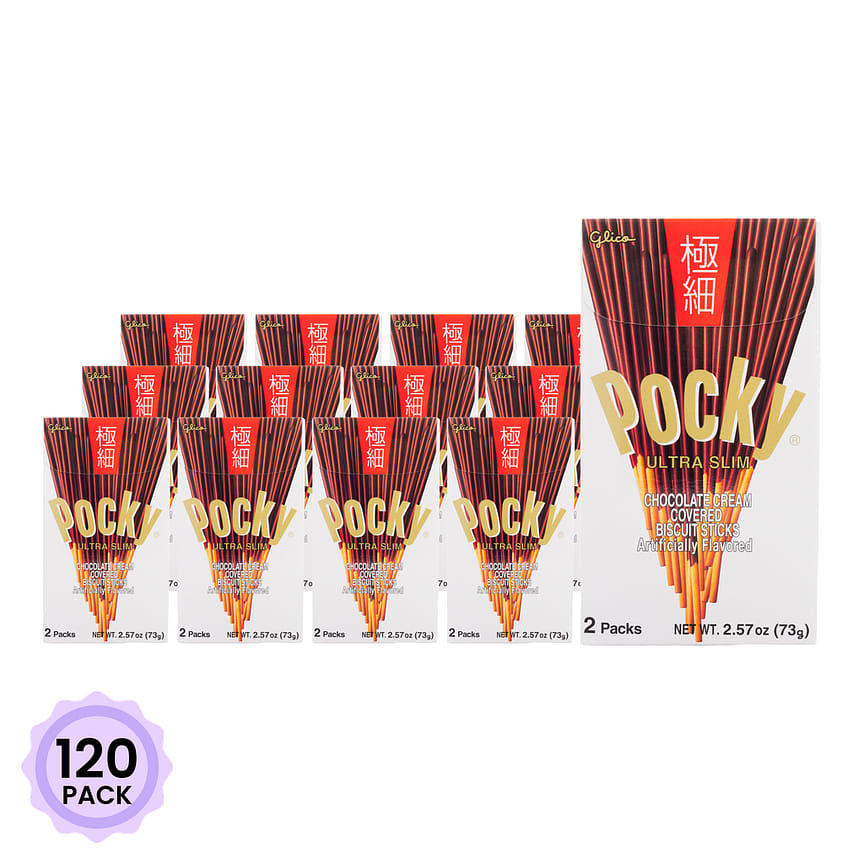 Glico Pocky Gokuboso Ultra Slim (Biscuit covered with Chocolate) 2.57 ...