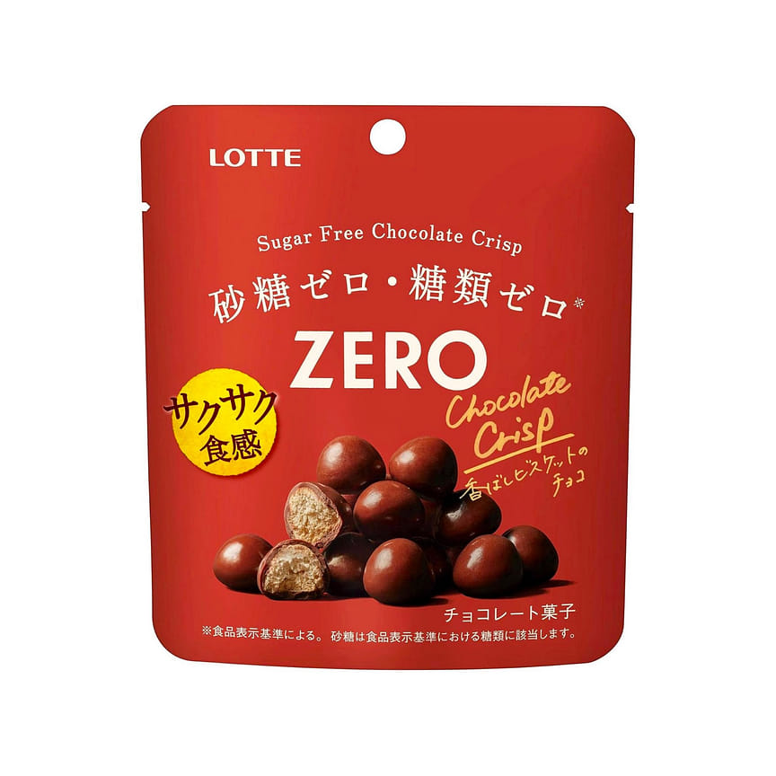 Japan Chocolate ZERO Sugar Free Biscuits Lotte 28g - Weee!