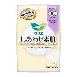 Kao Laurier 25cm Happy Skin Winged Sanitary Pads 17 count - Weee!