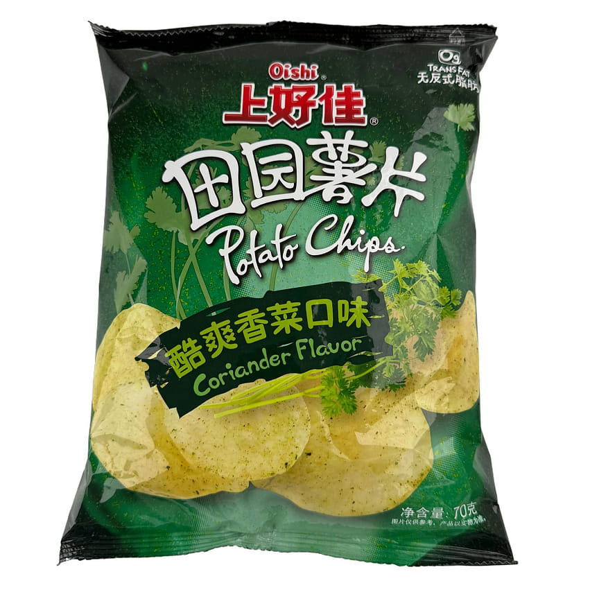 Oishi Potato Chips Coriander flavor 70 g - Weee!