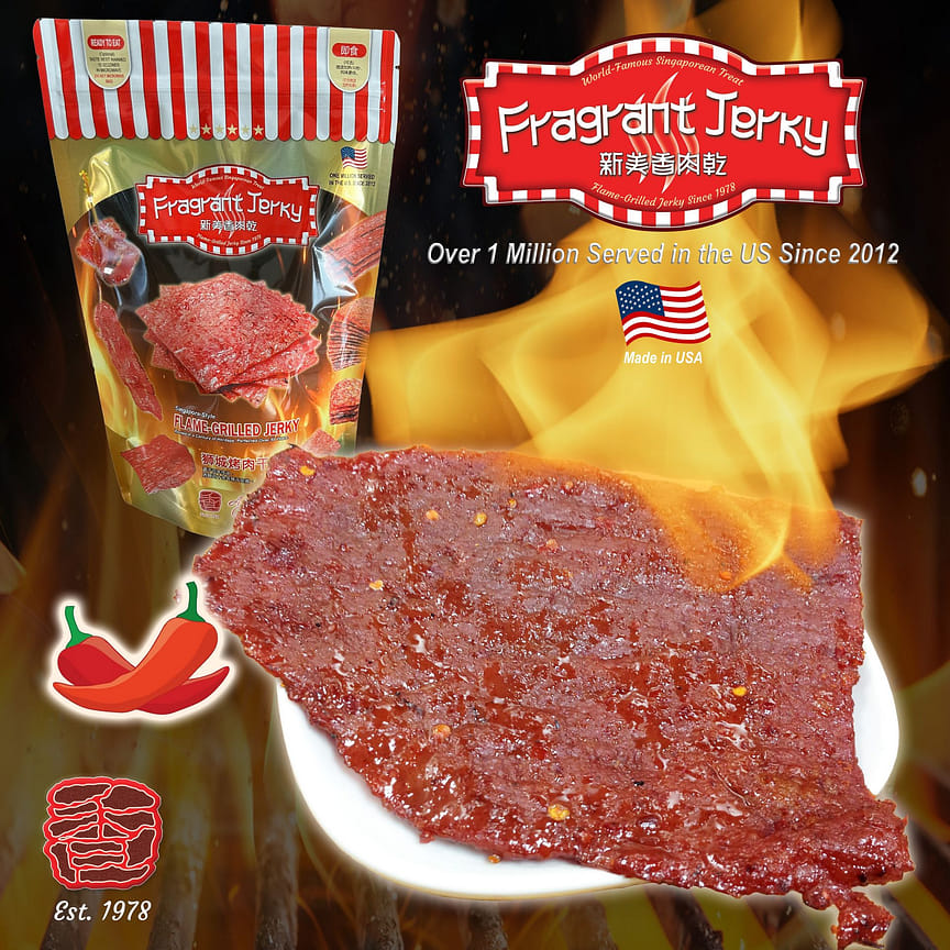 Get Fire-Grilled Beef Jerky (Spicy Flavor 0.25lb) 4oz 113 g Delivered ...
