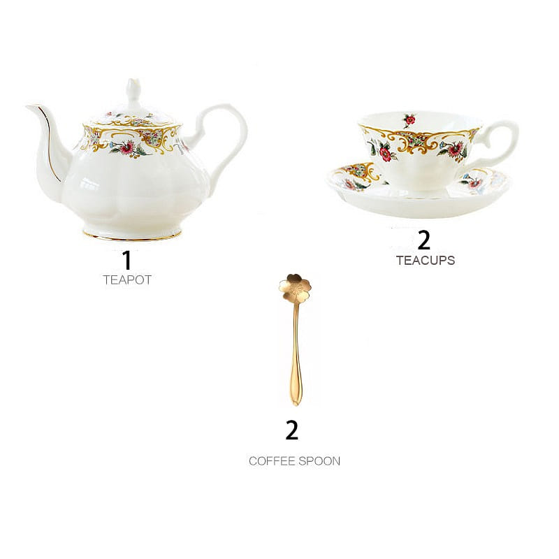 รับ BESTLEAFTEA Elegant English Afternoon China Bone Tea Set 5 pieces ...