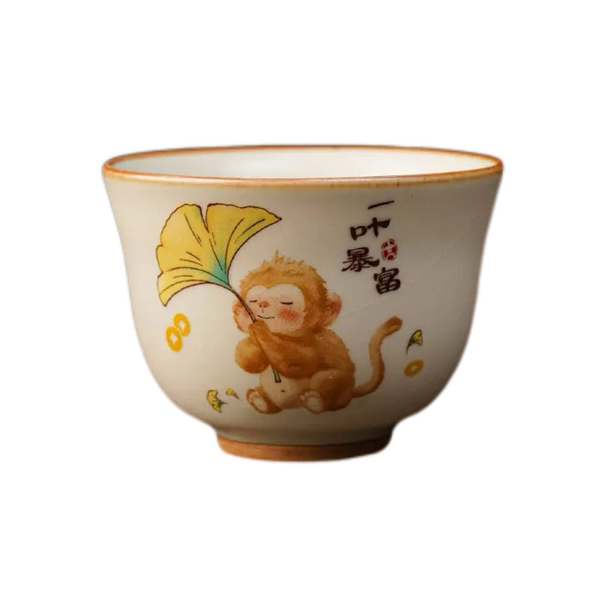 Get Ru Kiln Teacup High-end ceramic tea cup - Monkey 1 count Delivered ...