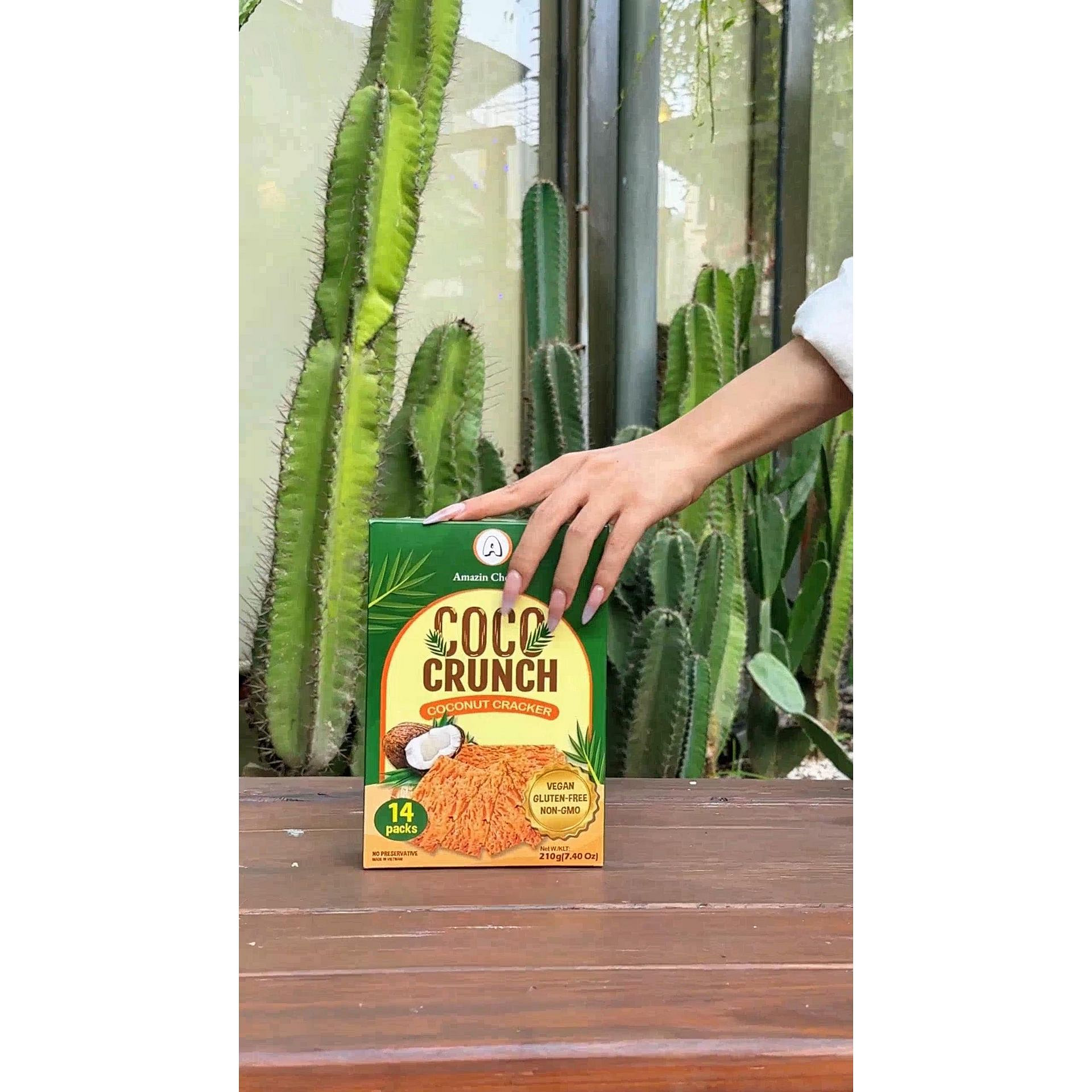 Get COCO Crunch Baked Coconut Crackers 210g Delivered | Weee! Asian Market