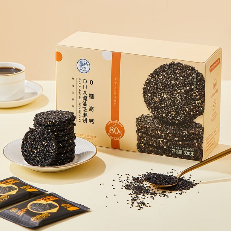 盒馬 0 糖高鈣芝麻餅 320g*1 盒 320 克 - Weee!