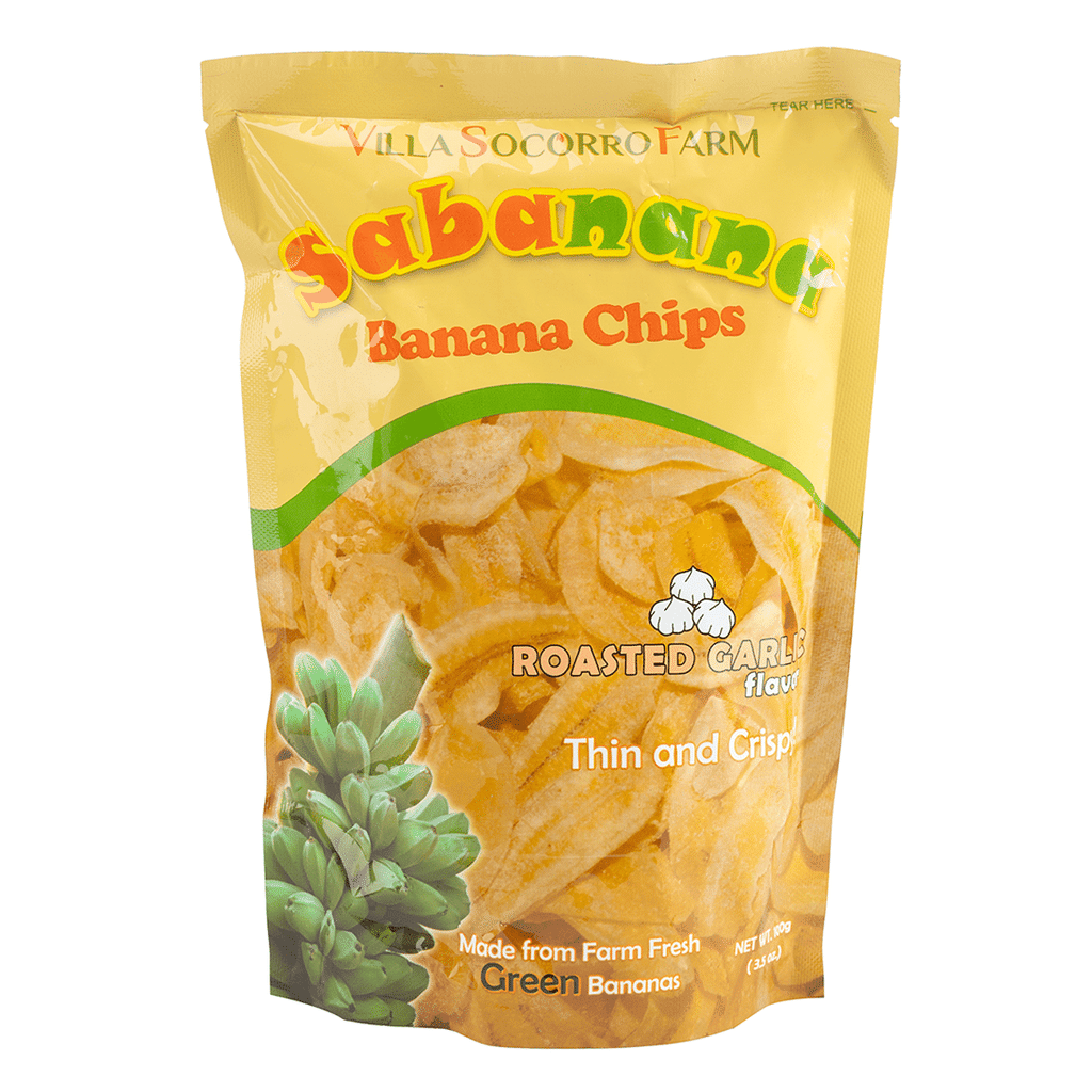 Villa Socorro Farm Sabanana Chips Roasted Garlic Thin & Crisps 100 克 ...