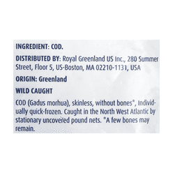 Royal Greenland All Natural Atlantic Cod Fillet 2 파운드 - Weee!