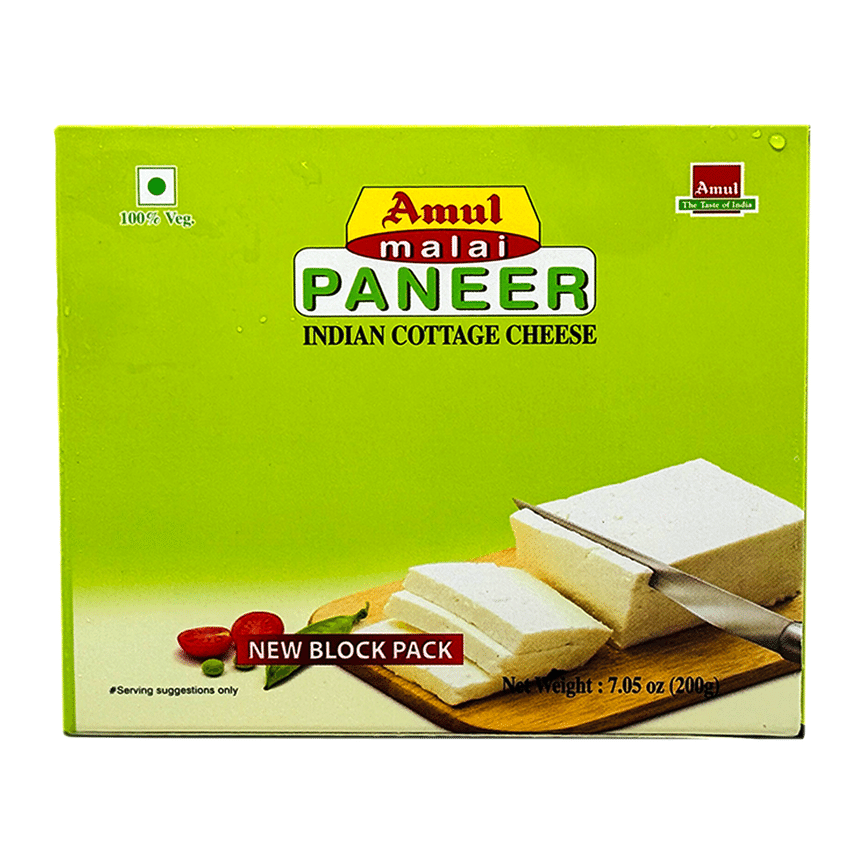 Get Amul Malai Paneer Block 200 g Delivered | MásGusto Latino Market