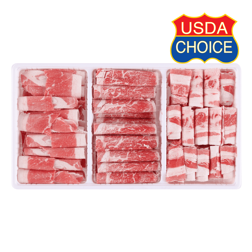 Get Sliced Beef Combo (Brisket/Chuck Roll/Belly) USDA Choice 1.5 lb ...