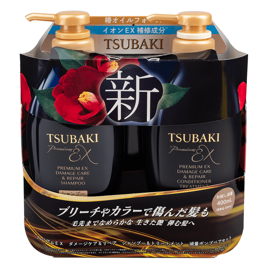 Get Shiseido - Tsubaki Premium EX Damage Care & Repair Shampoo & Treatment Set 400ml + 400ml 1 ...