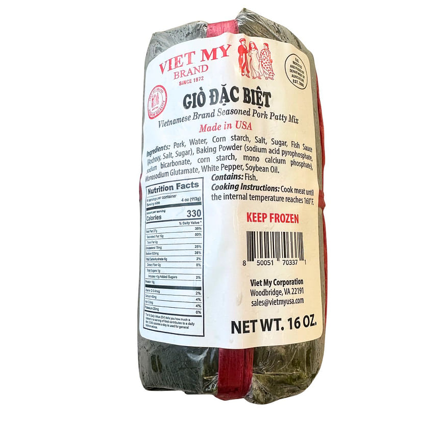 Get Viet My Vietnamese Brand Seasoned Pork Patty Mix, Frozen 16 oz ...